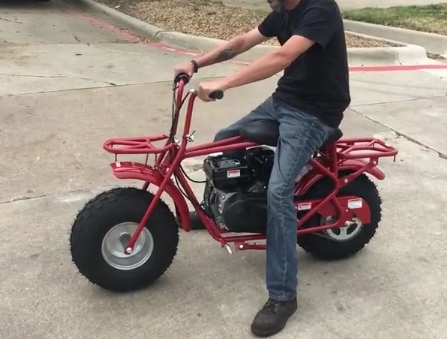 Offroad Old School Mini Bike Trail 200cc 6.5 HP With Monster Oversized ...