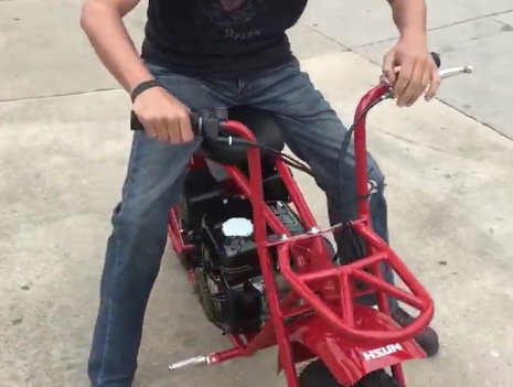 Offroad Old School Mini Bike Trail 200cc 6.5 HP With Monster Oversized ...