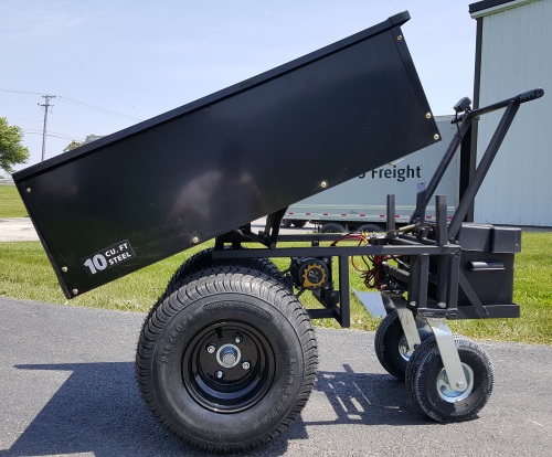 Motorized Cart Electric Powered w/ Dump - 10cu Feet Steel Bed