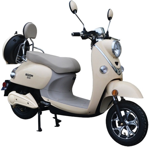 800W Boom Patriot 48V Electric Moped Scooter w/ 573N Brushless Motor