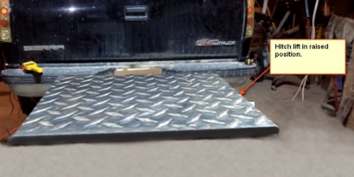 LiftGate Lift Hitch Heavy Duty Vehicle Hitch Lift Gate - 1500 lb Capacity